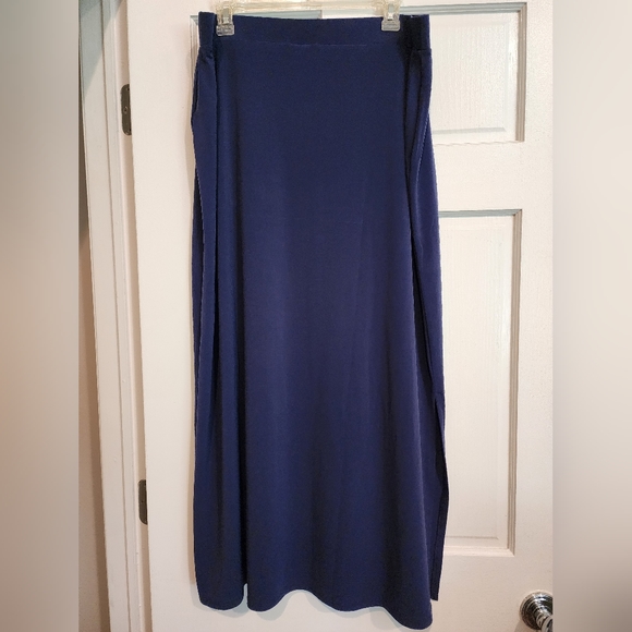 JM Collection | Skirts | Navy Blue Jm Collection Maxi Skirt With Side ...